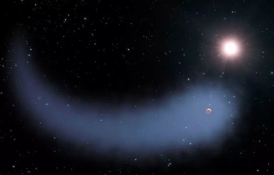 כוכב לכת מרוחק מצא זנב קומטוני ענק