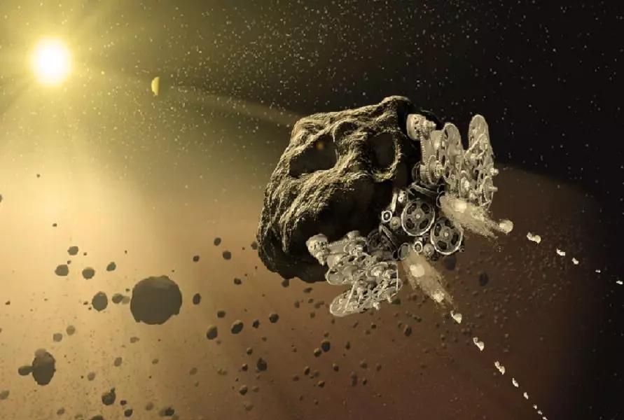 Robotoj turnos asteroidojn en spacajn ŝipojn