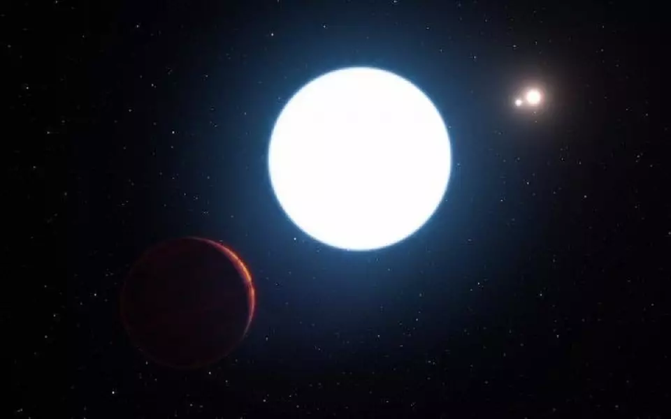 Nakit-an Planet uban sa tulo ka Suns: video