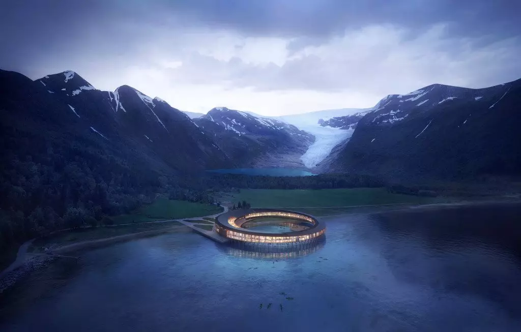 إسكندينافية Superproekt: Hotel على لوحات شمسية في المناخ في القطب الشمالي