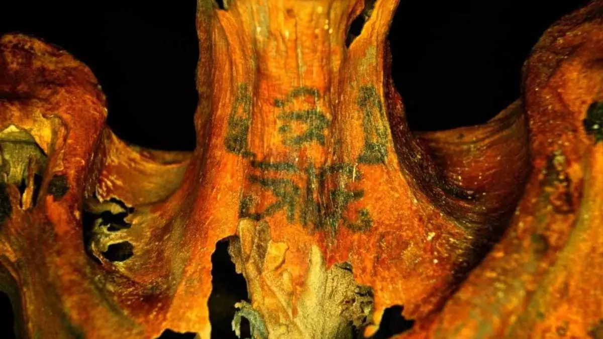 Hvar var forna Egyptian Mummy óvenjulegt tattoo?