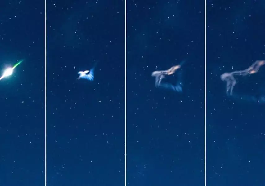 Wie der Meteor explodiert: seltenes Video