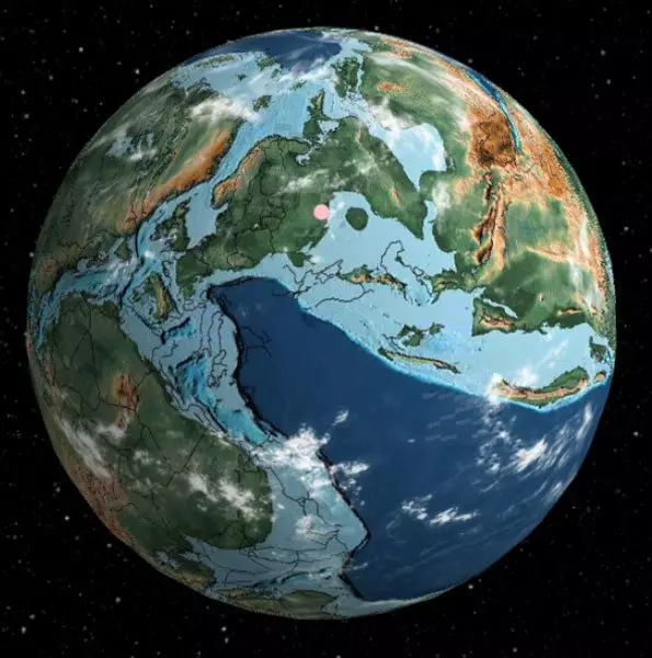 Terrain des millions d'années: carte interactive