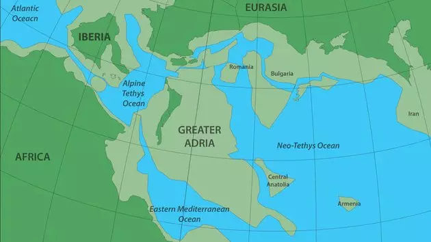 Hartă a continentelor antice