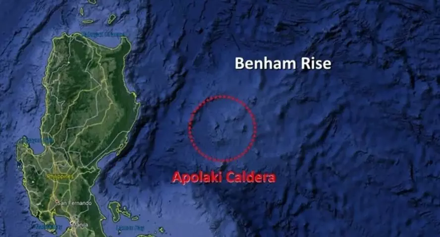 在菲律宾海上发现了一个巨大的Superolkan