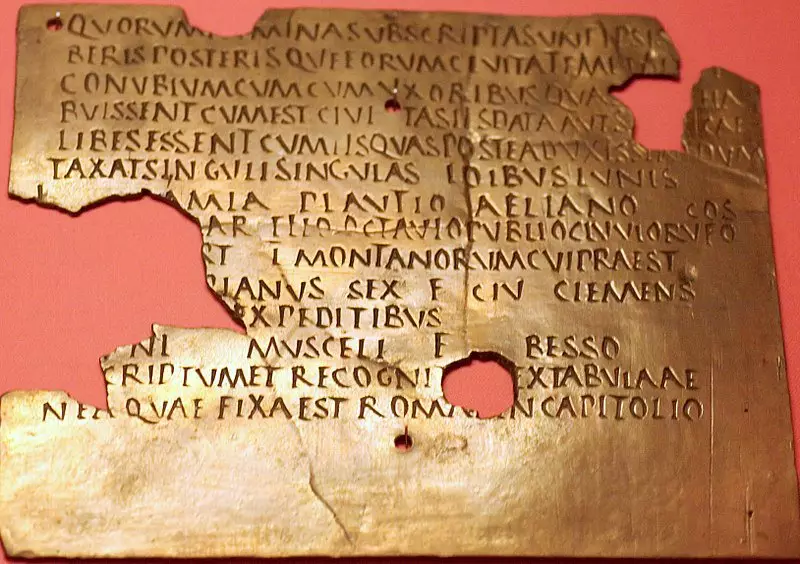 বুলগেরিয়া, একটি প্রাচীন রোমান সামরিক ডিপ্লোমা একটি টুকরা পাওয়া