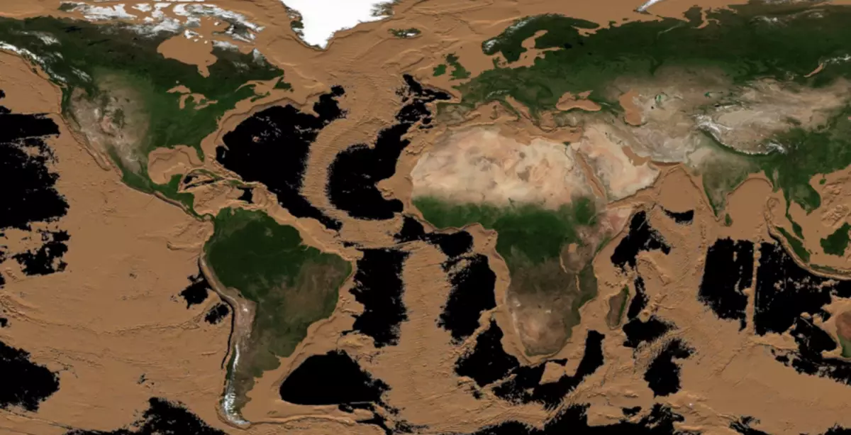 สิ่งที่โลกจะมีลักษณะอย่างไรถ้ามหาสมุทรทั้งหมดแห้ง: วิดีโอ