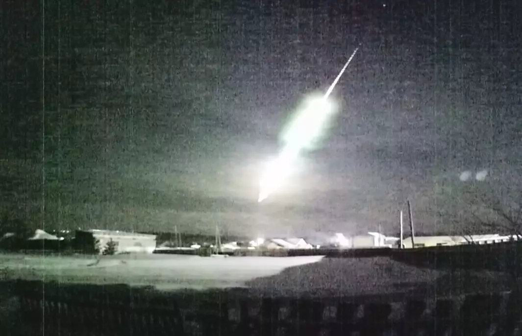 Sprengingin af Meteor í Sverdlovsk svæðinu: Video