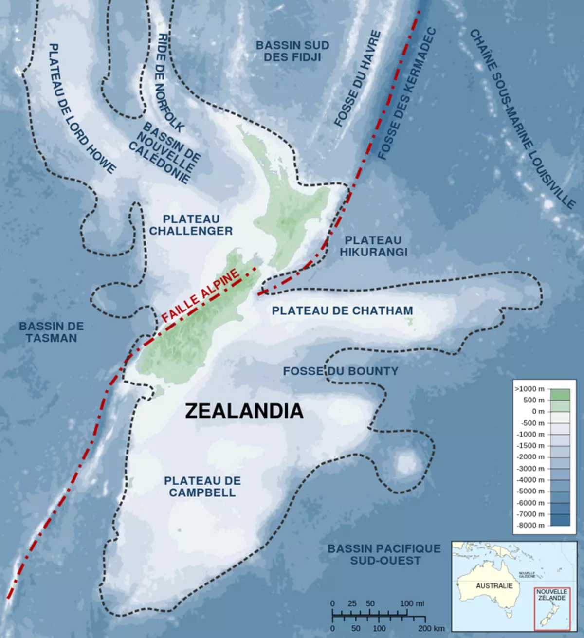 מפות חדשות חשפו את הפרטים במשך זמן רב של היבשת הטבועה של זילנד