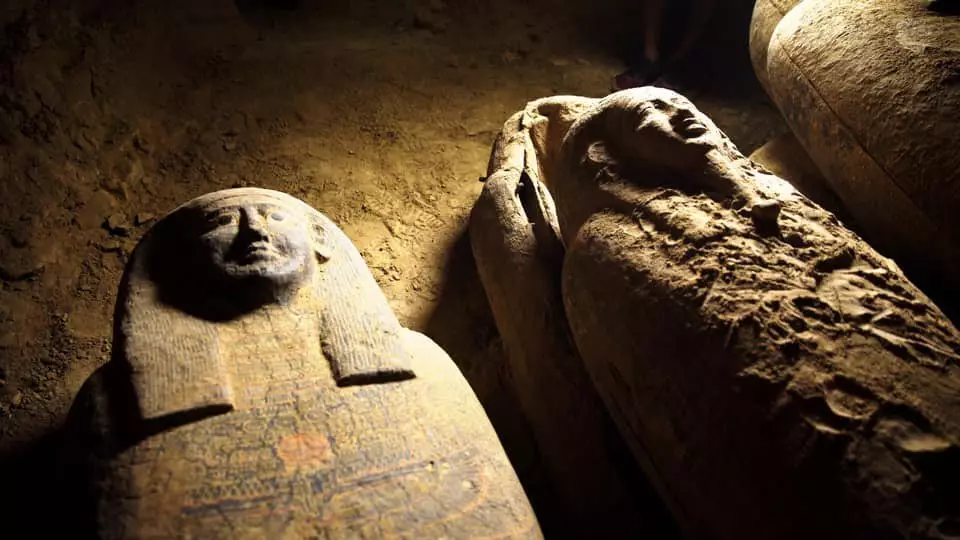 En Égypte, 11 Sarcophage d'étanchéité de 2500 ans: photo