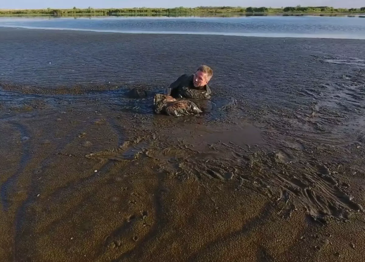 Порятунок орлана, який застряг в селевому озері: відео