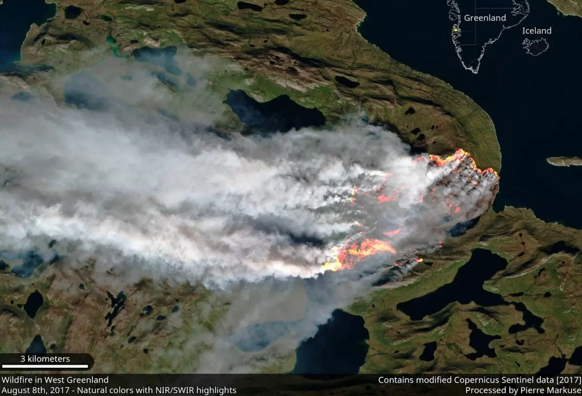 Is och flamsång: Grönland fångade eld