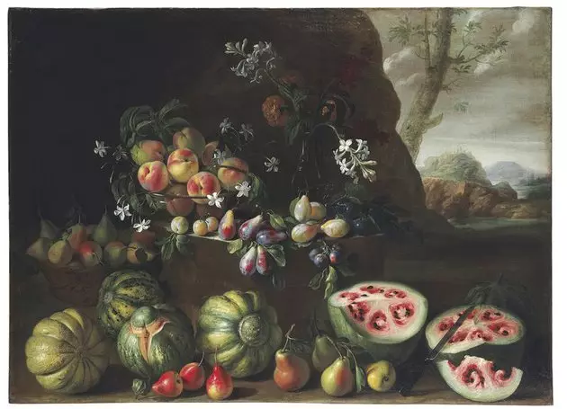 Giovanni_stanchi，_watermelons，_peaches，_pears，_and_other_fruit_in_a_landscape.jpg