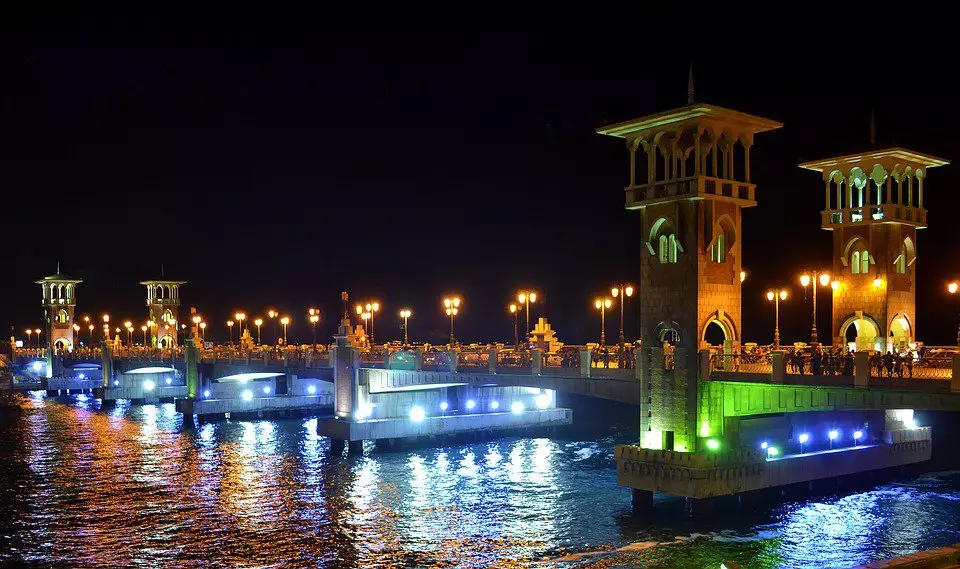 Jambatan Stanley. Alexandria, Mesir. Pixabay.