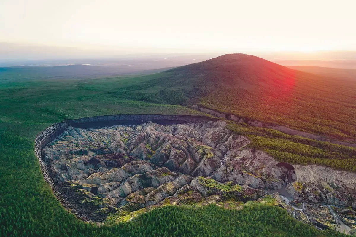 Melting permafrost an der Tundra: e Wendepunkt