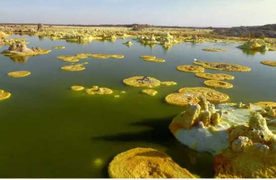 Daerah Dallol: tempat di mana kehidupan tidak mungkin